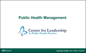 Public Health Care Management - Region IV Public Health Training Center